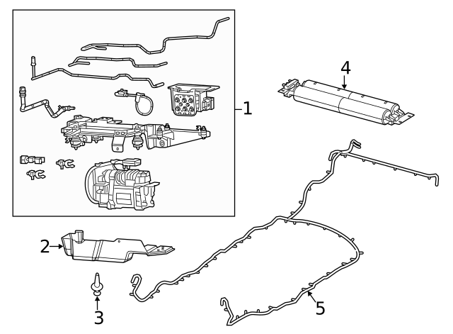 2019 Ram 1500 Air Suspension Compressor Line 68306955AD | TascaParts.com
