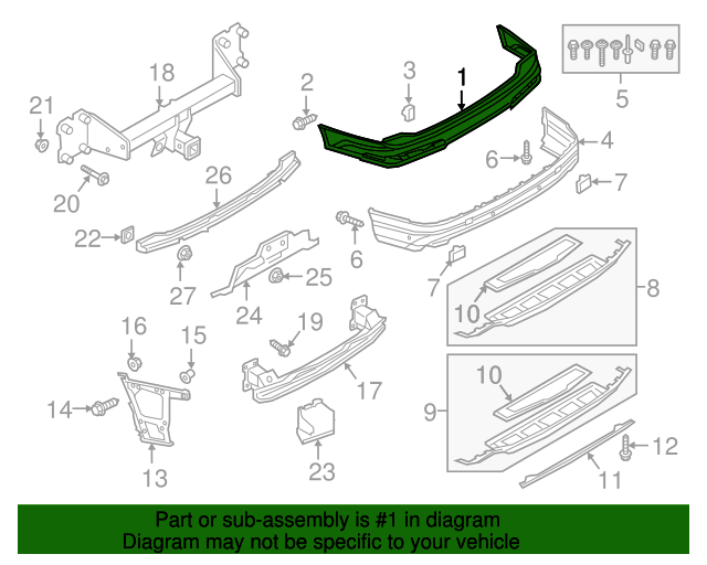 2017-2020 Audi Upper Cover 4M0-807-511-GRU | Audi USA Parts