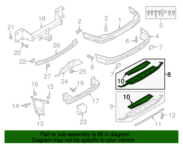 2017-2019 Audi Q7 Spoiler 4M0-807-434-E-KA8 | Audi USA Parts
