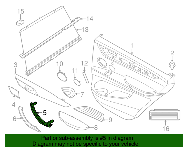 51417292244 - 2014-2019 BMW Pull Handle (51-41-7-292-244) | BMW of ...