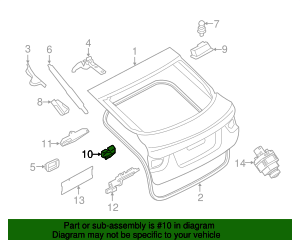 51-24-7-397-630 - Trunk lid lock 2014-2019 BMW | AutoNationParts.com