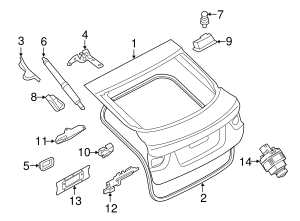 2015-2019 BMW X6 Lift Cylinder 51-24-7-434-043 | BMWPartsDirect.com