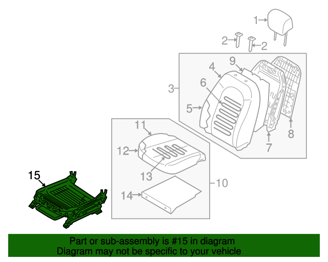 88500-2H560-8M - Seat Track 2007-2009 Hyundai Elantra | AutoNationParts.com