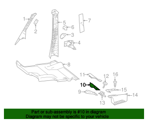 906-684-02-37 - Foot Rest 2010-2013 Mercedes-Benz | Mercedes-Benz USA Parts
