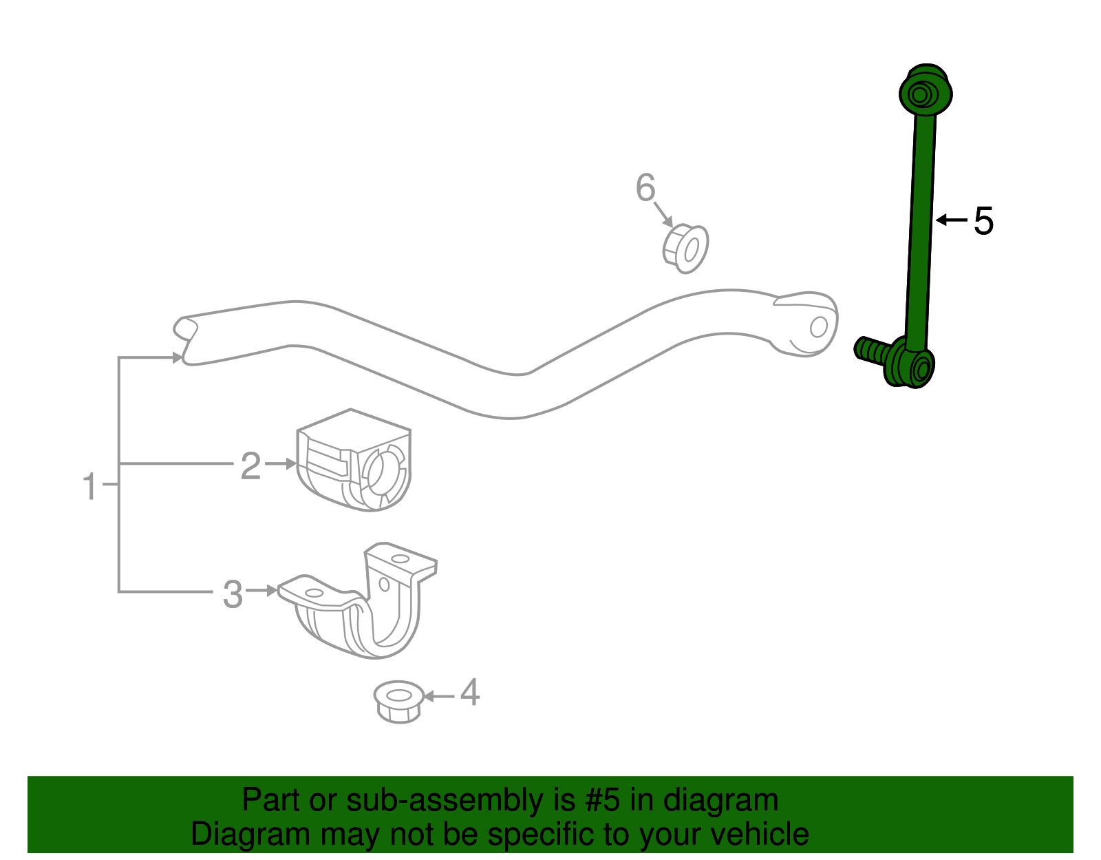 2013-2025 GM Front Driver Side Suspension Stabilizer Shaft Link ...