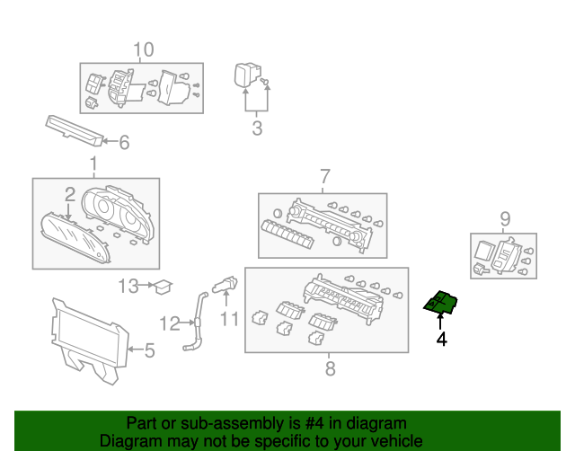 35510-TA0-A01 - Hazard Switch 2008-2015 Honda | Honda Parts Online