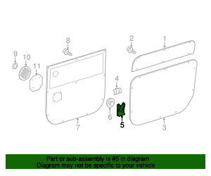 003-994-01-45 - Upper Trim Panel U-Nut 2014-2018 Mercedes-Benz ...