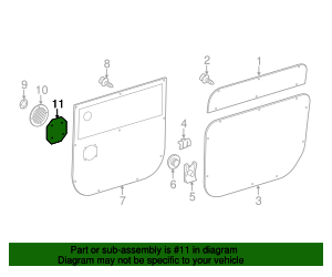 2010-2018 Mercedes-Benz Speaker Grille Reinforcement 906-692-00-16 | MB ...