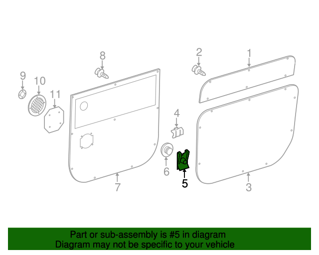 003-994-01-45 - Upper Trim Panel U-Nut 2014-2018 Mercedes-Benz ...