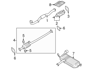 28700-1F091 - Muffler 2008-2010 Kia Sportage | Kia.Parts Store