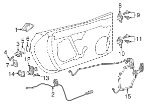 2015-2019 Chevrolet Corvette Front Driver Side Door Latch 84451453 GM ...