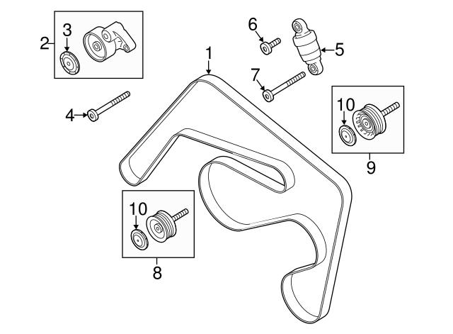 2008-2018 Porsche Accessory Drive Belt Idler Pulley 948-102-118-21 ...