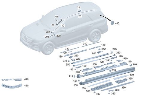 Outside Attachment Parts for 2024 Mercedes-Benz Maybach GLS600 ...