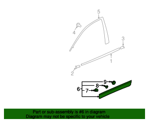 22985083 - Primed Driver Side Front Door Lower Molding 2013-2017 Buick ...