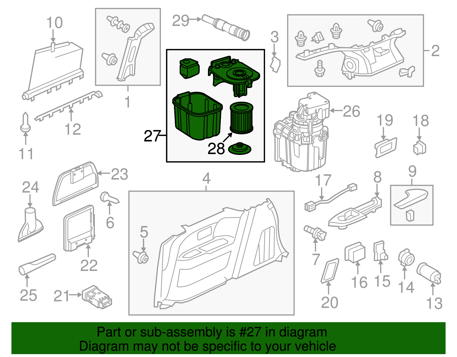 84904-TK8-A01 - Canister Assembly Vacuum - 2014-2020 Honda Odyssey ...