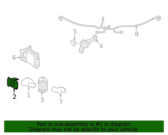 89348-33280-D1 - Parking Aid Sensor Housing - 2021-2023 Toyota Camry ...