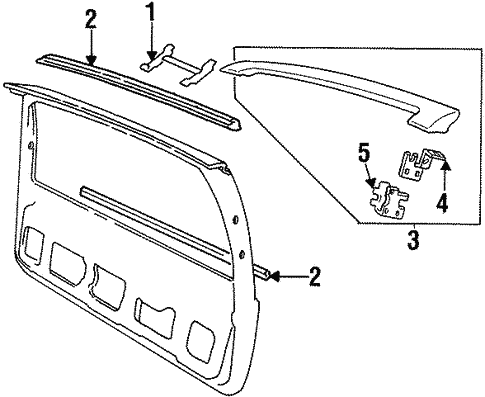 Exterior Trim - Lift Gate for 1995 Volvo 850 | Genuine Volvo ...