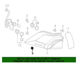 2007-2024 Toyota Tail Lamp Assembly Guide 81496-60010 | OEM Parts Online