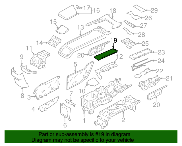 31497404 - Console Panel - 2016-2020 Volvo XC90 | Volvo OEM Parts Direct