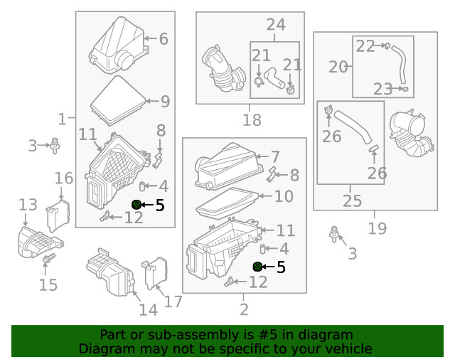 1996-2023 Hyundai Air Cleaner Assembly Insulator 28160-3R030 | OEM ...