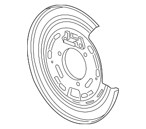 2016-2024 GM Rear Driver Side Parking Brake Anchor Backing Plate ...