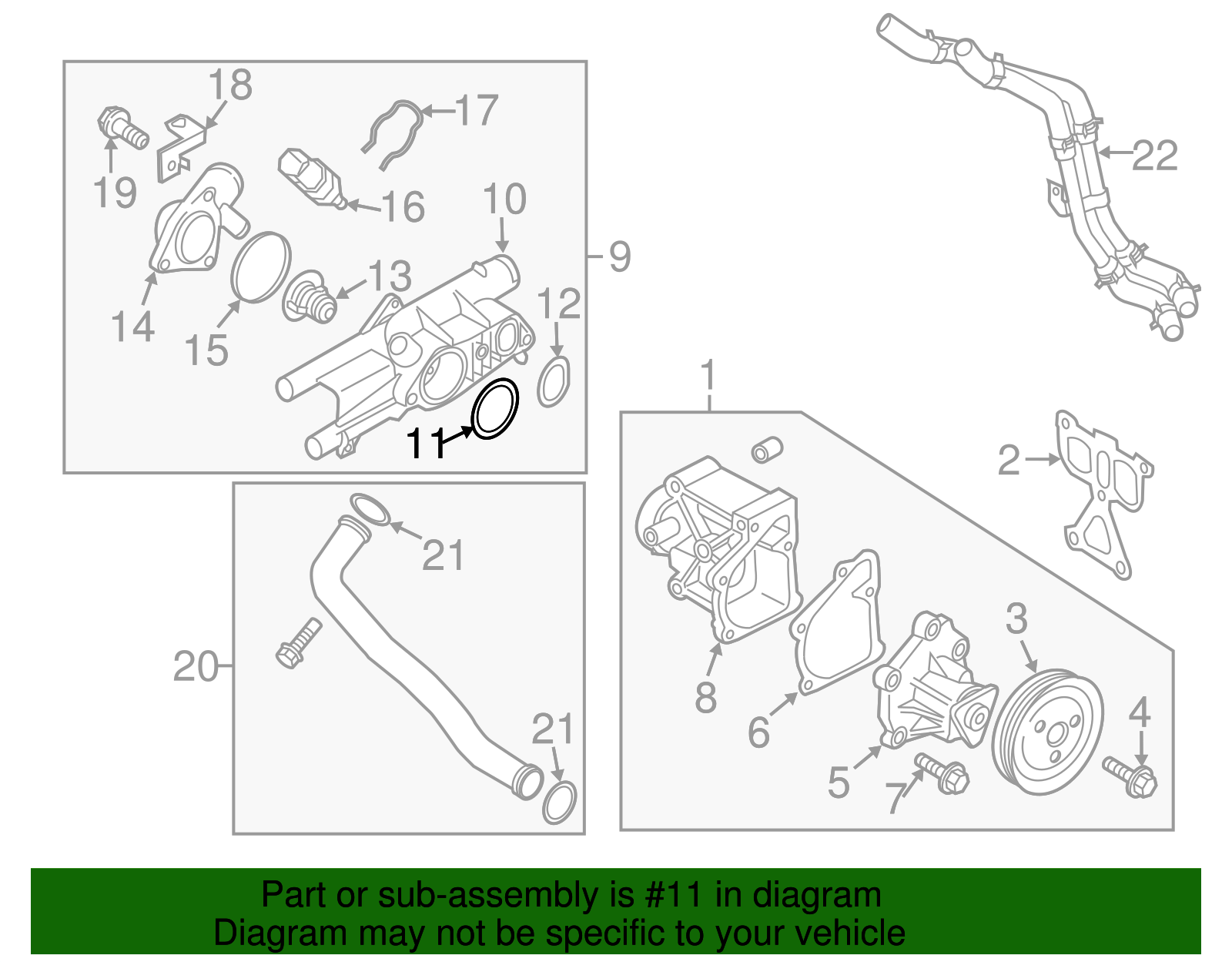 25641-2G500 - Thermostat Housing Gasket 2008-2016 Kia | Genuine Kia Parts