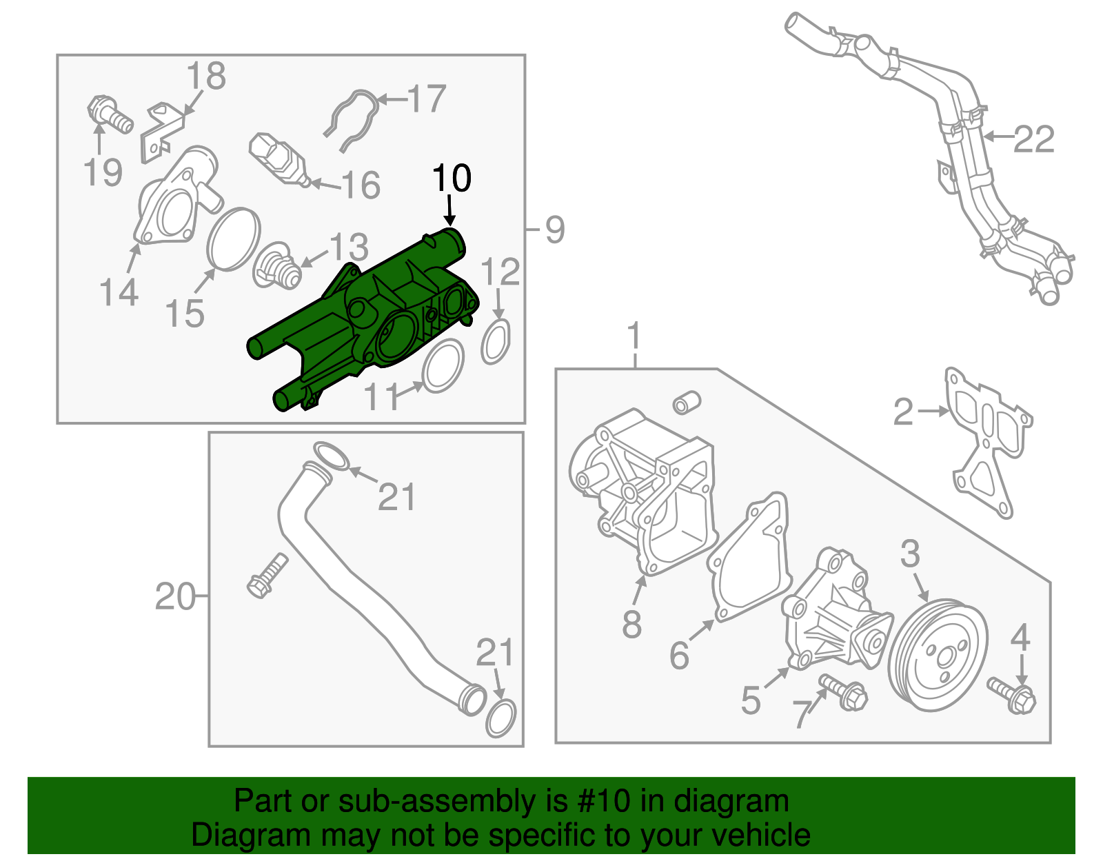 2011-2016 Kia Thermostat Housing 25620-2G500 | OEM Parts Online