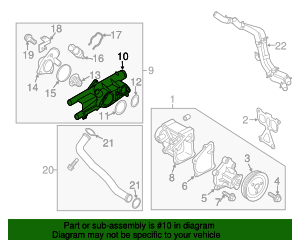 25620-2G500 - Thermostat Housing 2011-2016 Kia | Kia.Parts Store