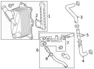 55509959 - Engine Oil Cooler Kit with Gasket 2020-2023 GM | Chevrolet ...