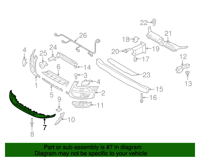 Genuine Audi 8R0-807-061-D-GRU | Spoiler | FREE Shipping on Most Orders ...