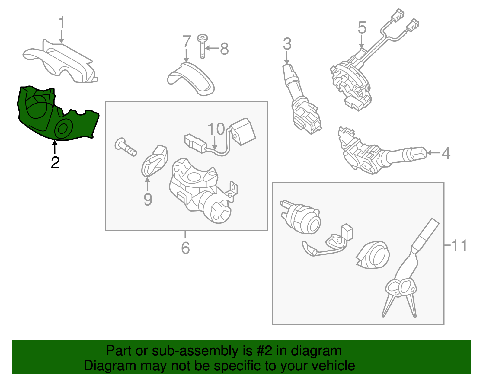 2013-2017 Hyundai Elantra GT Lower Column Cover 84852-A5500-RY | Retail ...