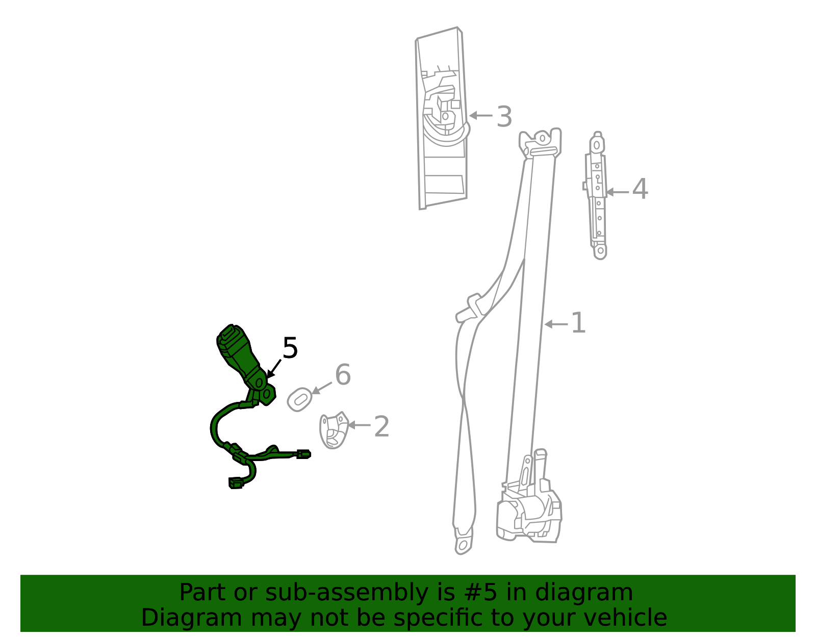2018-2022 Toyota Seat Belt Receptacle - PASSENGER SIDE 73230-33780-C0 ...