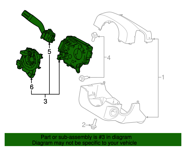 Genuine OEM Ford Part - Column Housing JL3Z-3F791-CA | Genuine OEM Ford ...