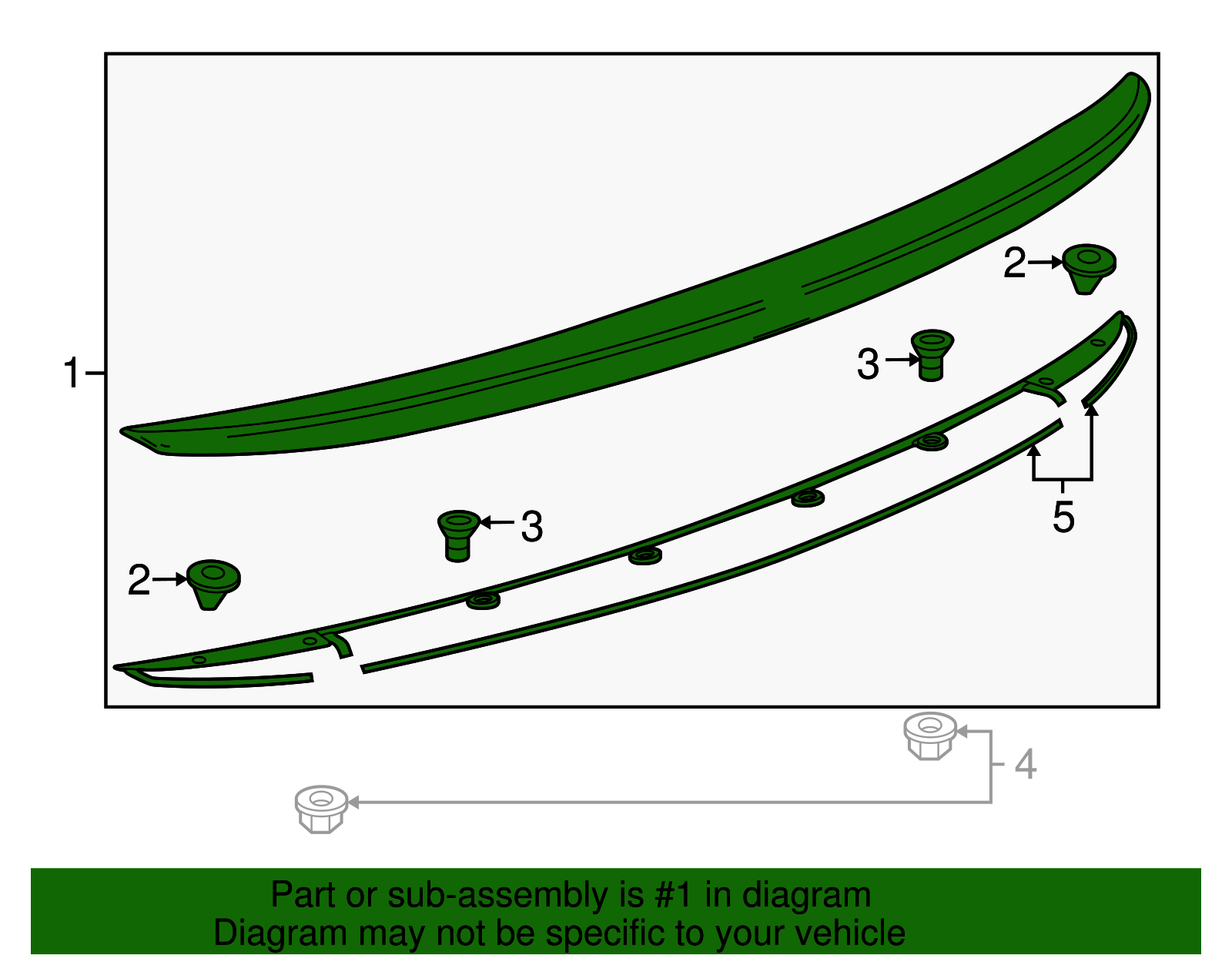 95404355 - Primed Rear Spoiler Assembly 2011-2016 Chevrolet ...