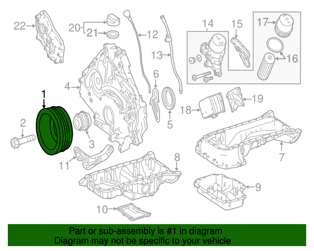 278-052-01-03 - Crankshaft Gear 2011-2013 Mercedes-Benz | Mercedes-Benz ...