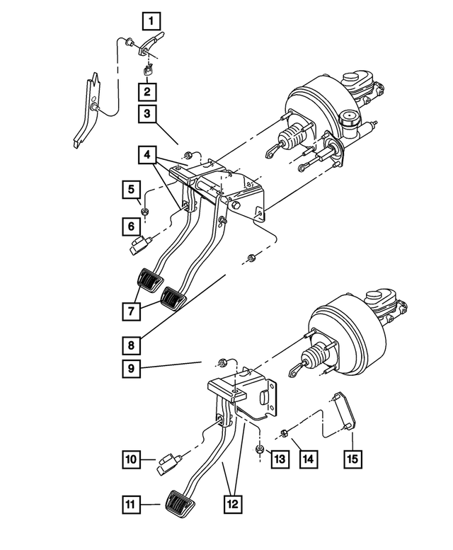 2003-2006 Jeep Wrangler Brake Pedal 52129038AD | Mopar Estores