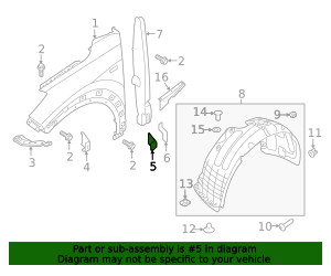 2016-2021 Hyundai Tucson Fender Bracket 66317-D3000 | AutoNationParts.com