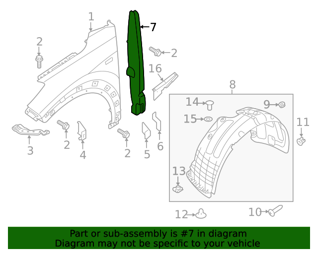 84142-D3000 - Fender Insulator 2016-2021 Hyundai Tucson ...
