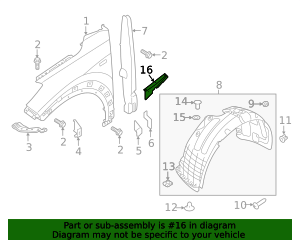 2016-2021 Hyundai Tucson Fender Ledge Cover 84169-D3000 | QuirkParts