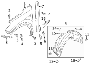 2016-2021 Hyundai Tucson Fender 66311-D3000 | OEM Parts Online