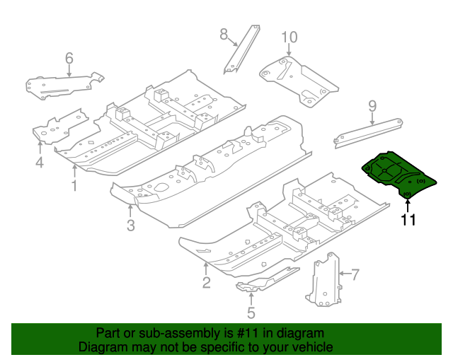 2017 Nissan Rogue Under Cover 74815-6FL0A | QuirkParts