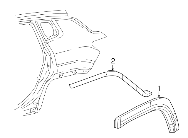 2017-2020 Jeep Compass Upper Molding - Driver's Side (LH) 5XQ41DX8AF ...