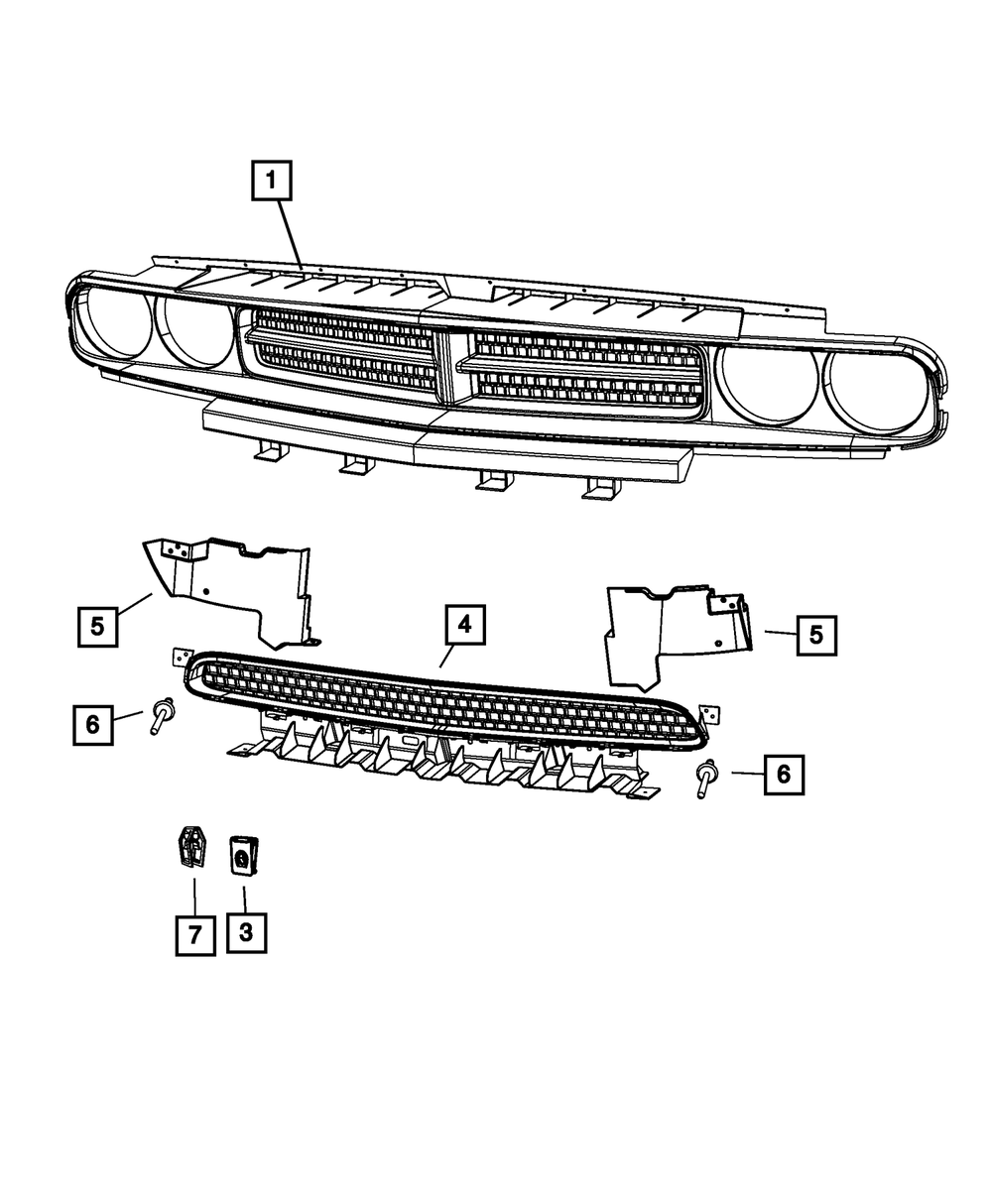 2013-2014 Dodge Challenger Radiator Grille 68043388ac | TascaParts.com