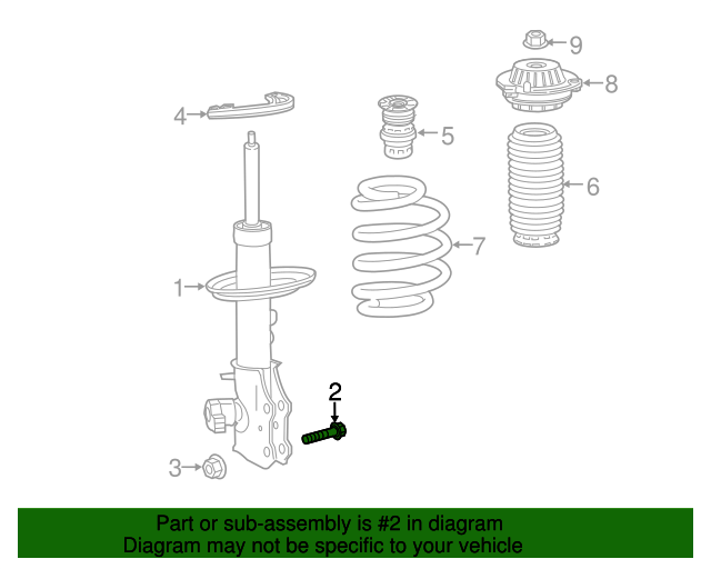 2016-2022 GM Steering Knuckle Bolt 11610468 | GM Parts Center