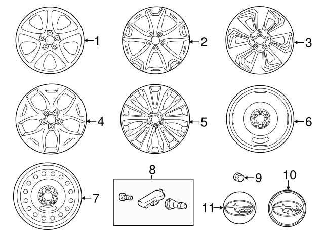 2014-2018 Subaru Forester STEEL WHEEL 17 inch size, color is Silver ...