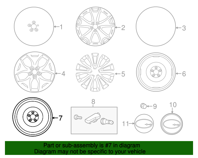 2017-2018 Subaru Forester ALLOY WHEEL 17 inch size, color is Dark ...