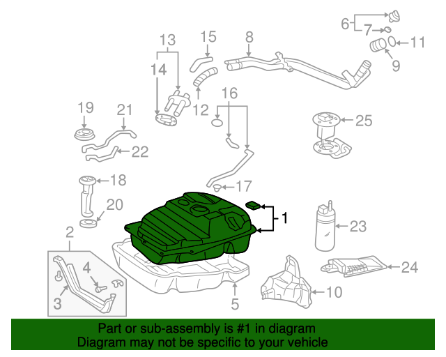 2005-2007 Lexus LX470 Fuel Tank 77001-60720 | OEM Parts Online
