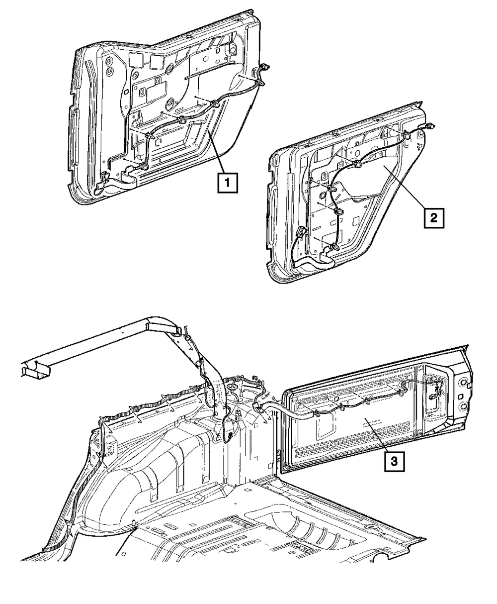 2007-2010 Jeep Wrangler Front Door Wiring, Left 68005005AC | Mopar eStore
