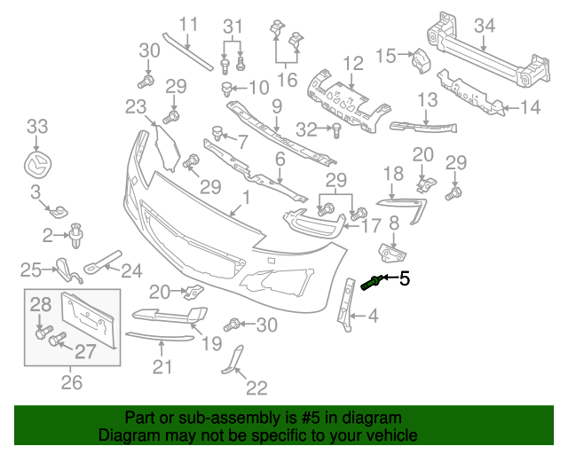 Bumper Cover Rivet - Mazda (BN8F-50-355) | RealMazda