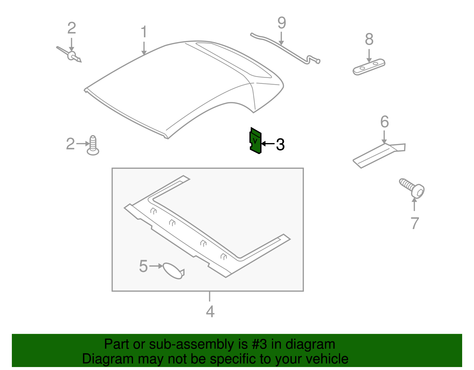 2010-2017 Audi Headliner Repair Kit 8F0-898-051-A | Audi USA Parts